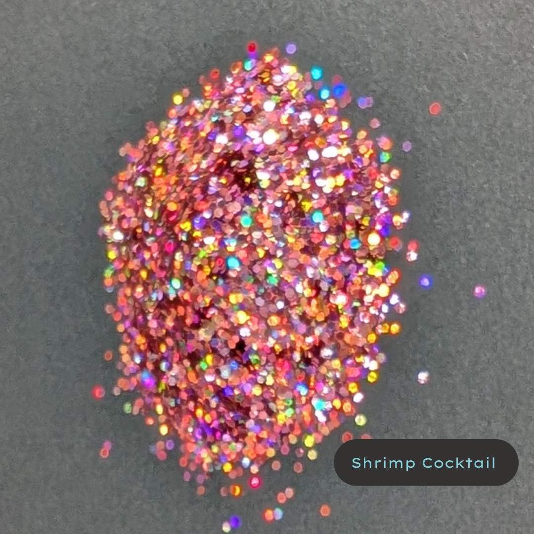 Shrimp Cocktail Holographic Eco Glitter – Star Sprinkles Biodegradable ...