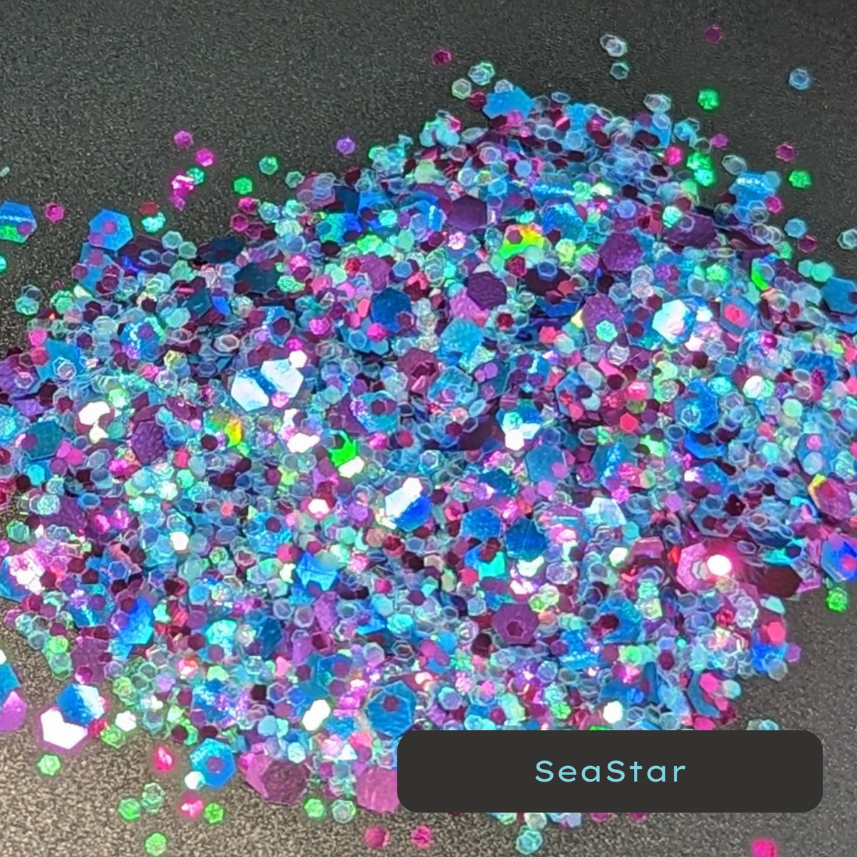 Sea Star Pink Blue Holographic Metallic and Iridescent Eco Glitter ...